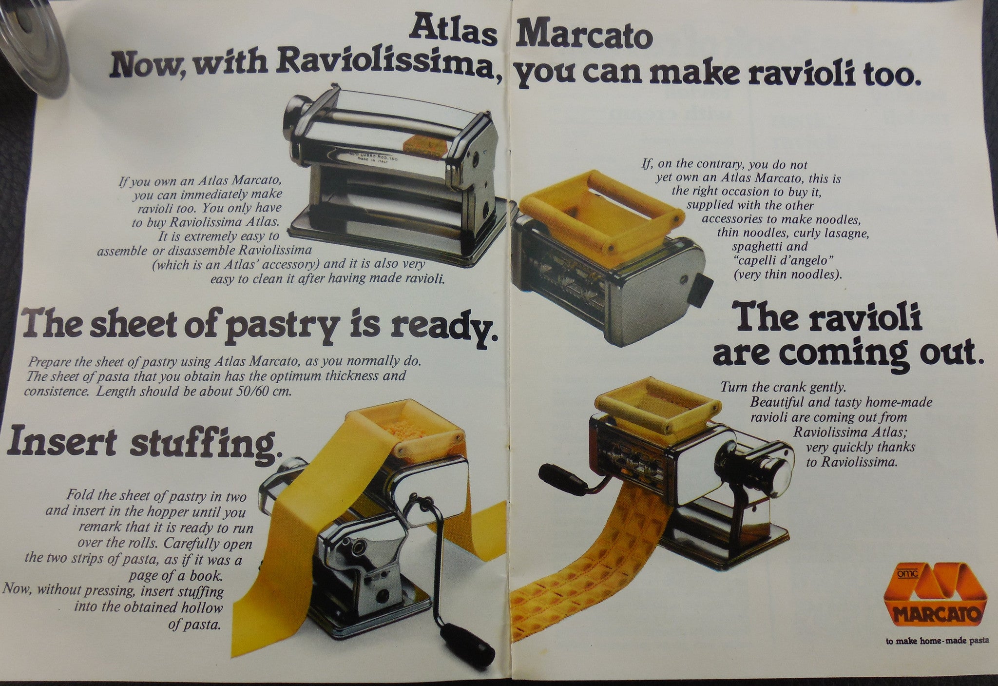 More info... Instructions Booklet for the Marcato Raviolissima Ravioli ...