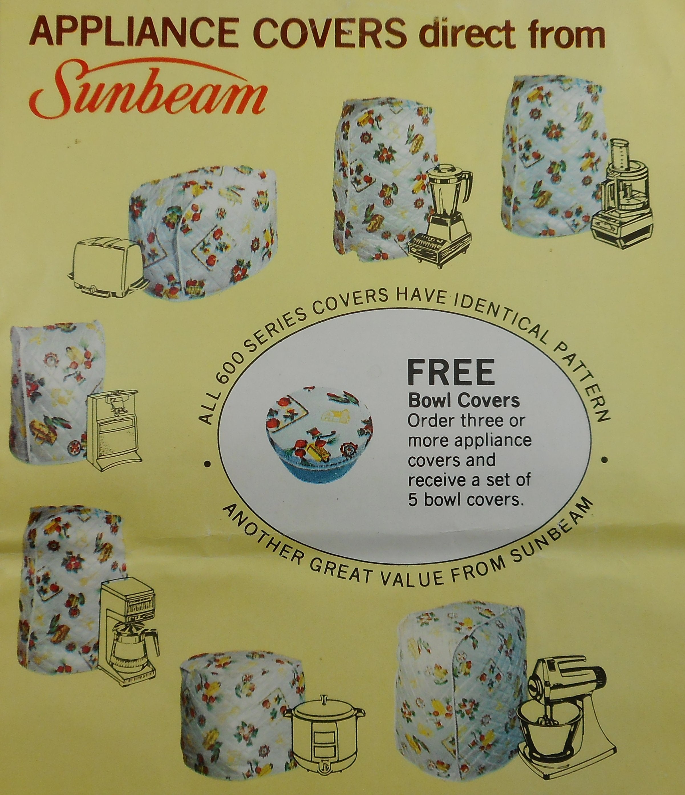Vintage 1981 Sunbeam Appliance Covers 600 Series Advertisement – Olde ...