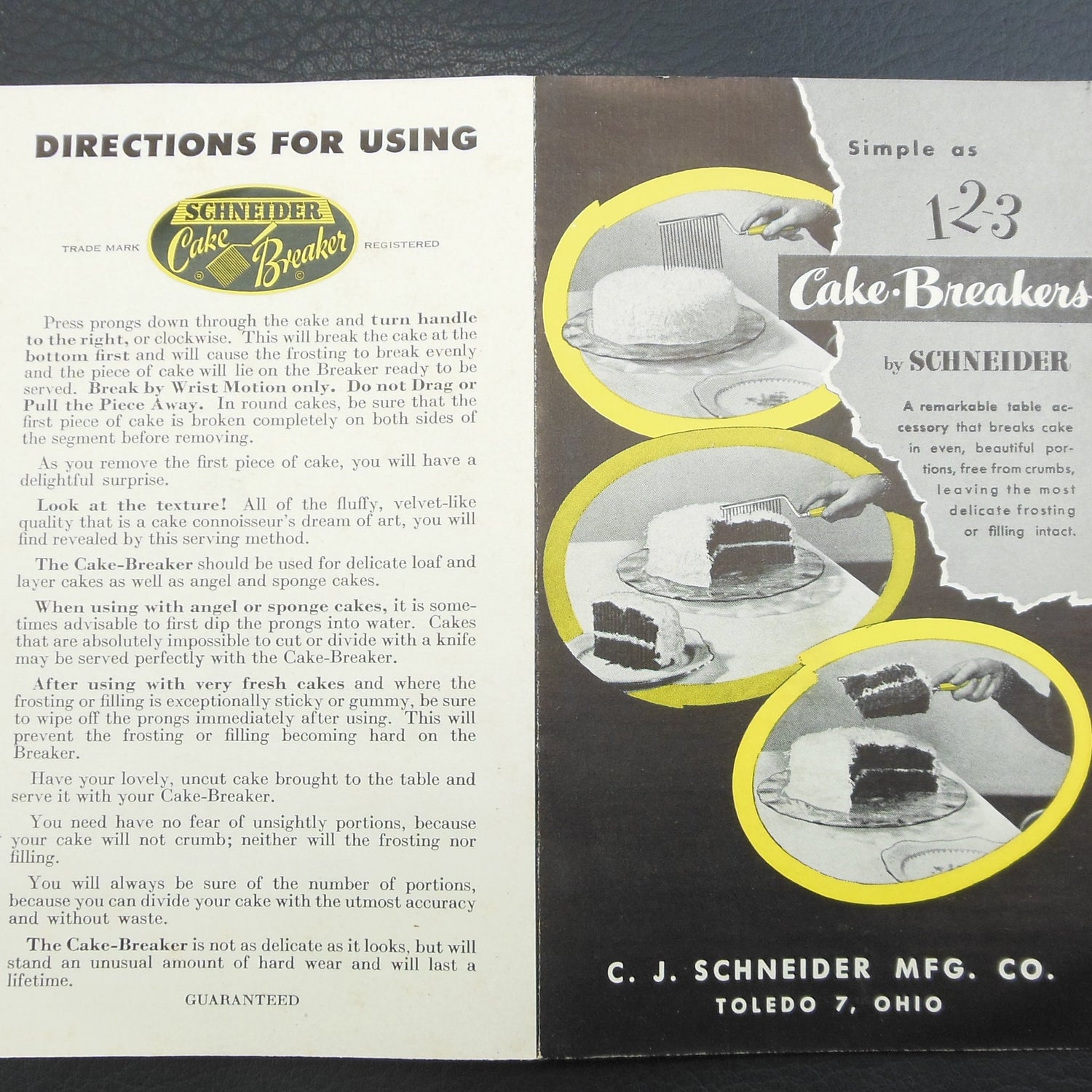 Schneider Cake Breaker Instructions – Olde Kitchen & Home