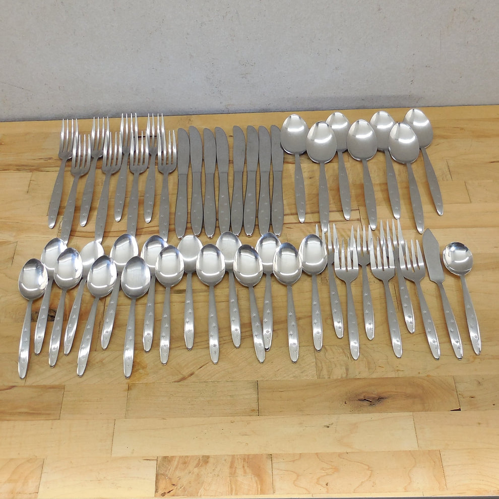 Dorzel Stainless By Hull Enchanted Star Flatware 47 Pieces Atomic Star ...