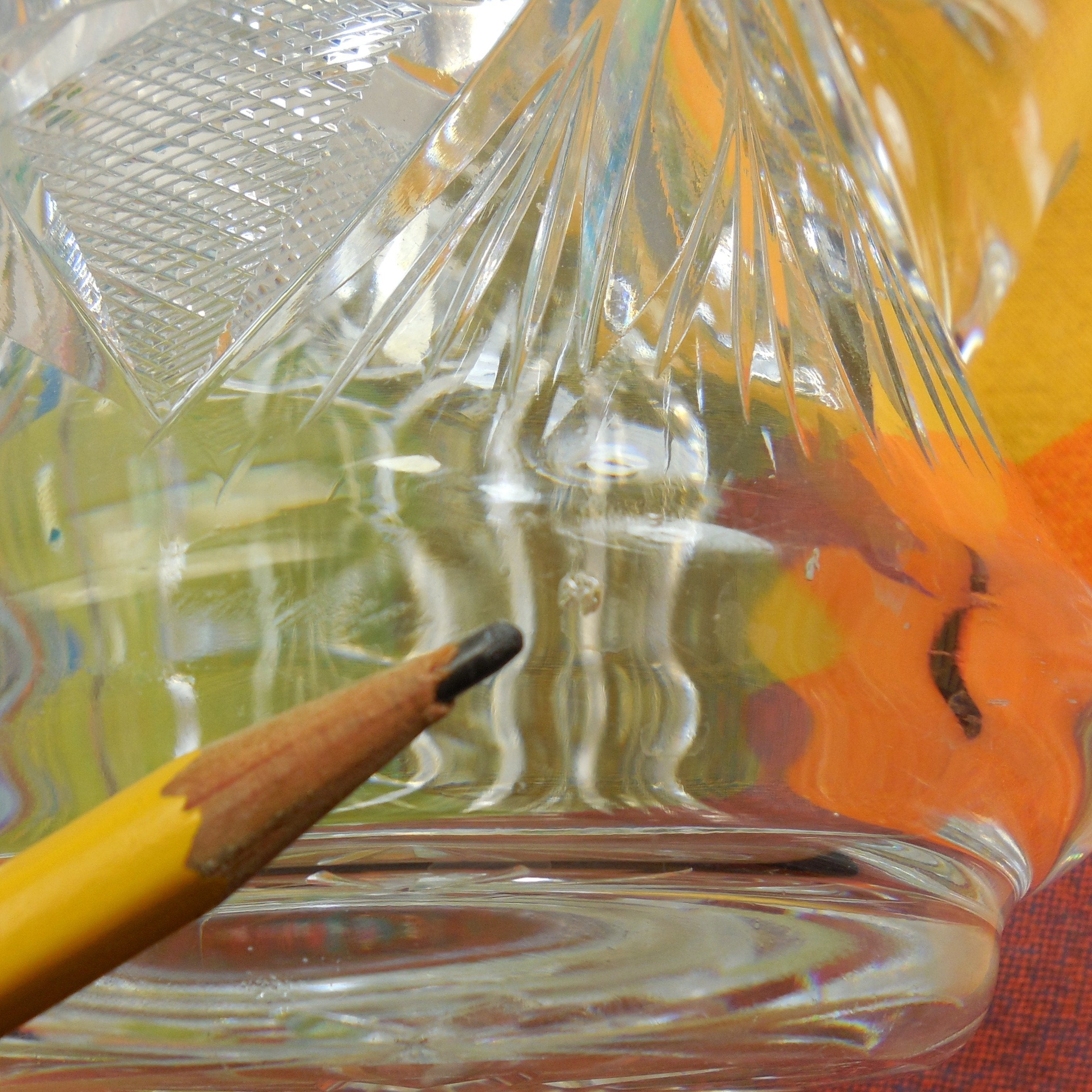 ABP American Brilliant Cut Glass Water Pitcher Pinwheels Starburst 10 ...