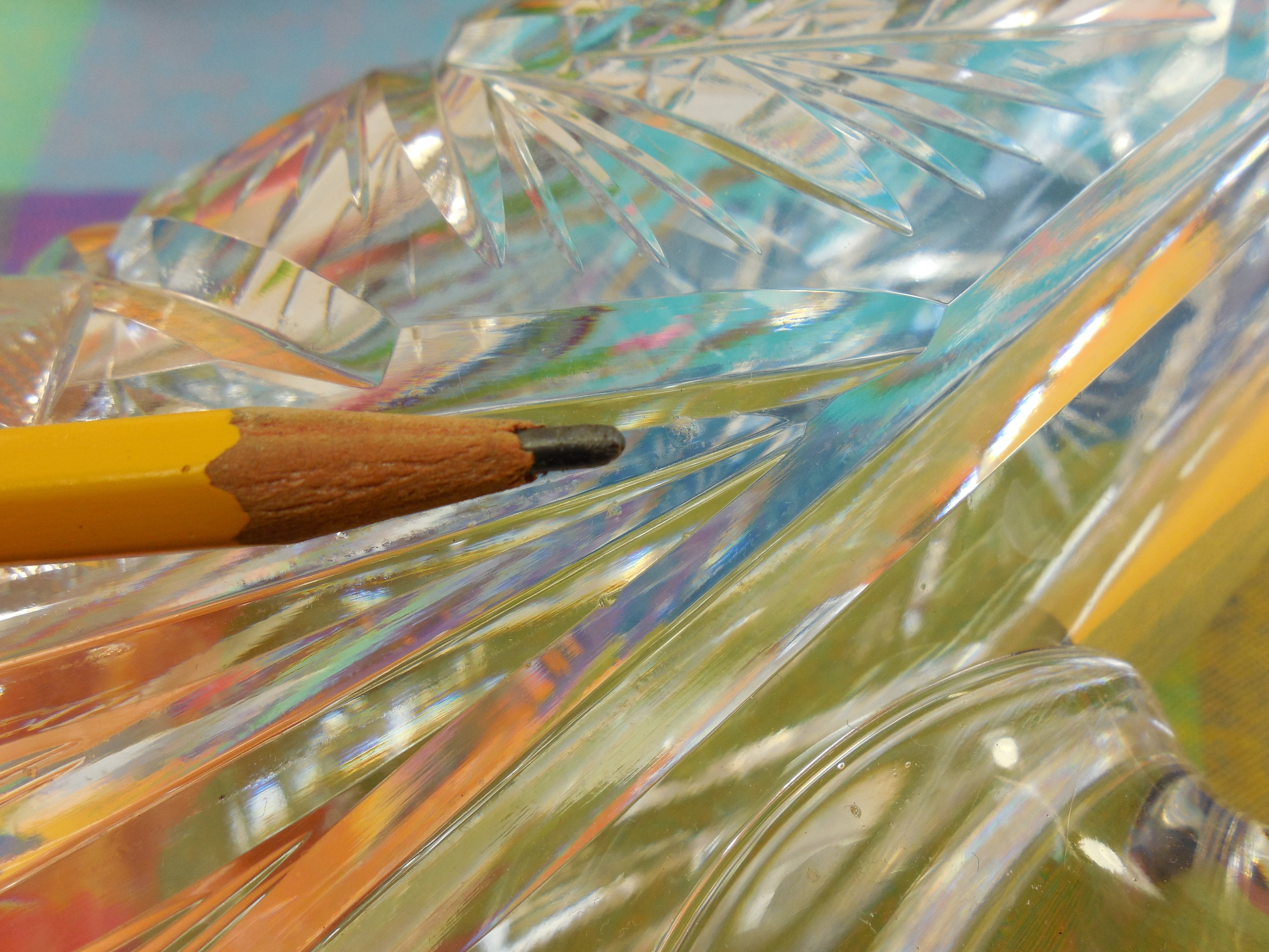 ABP American Brilliant Cut Glass Water Pitcher Pinwheels Starburst 10 ...