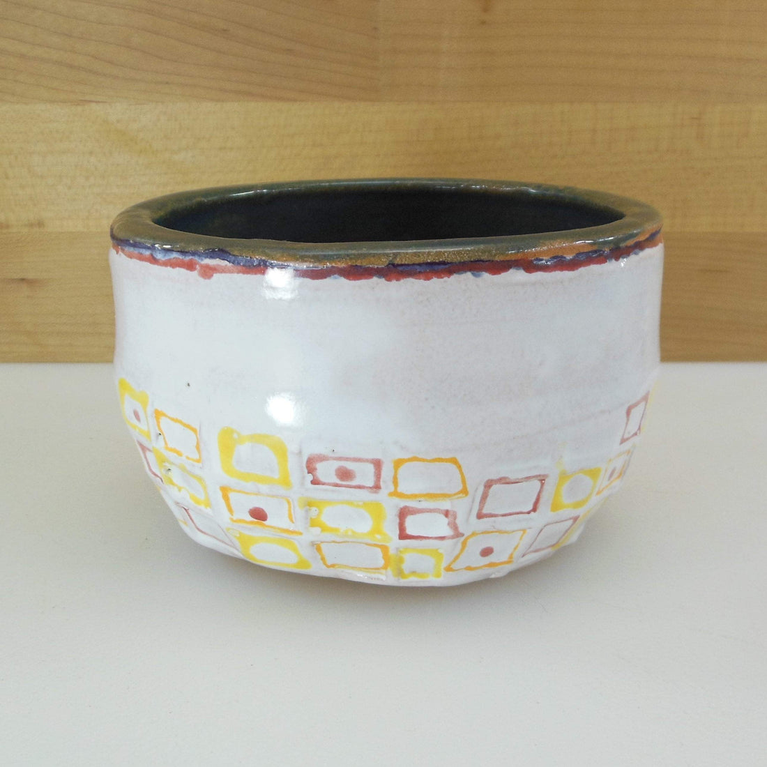 Frank Colson Signed Pottery Bowl Geometric Squares – Olde Kitchen & Home