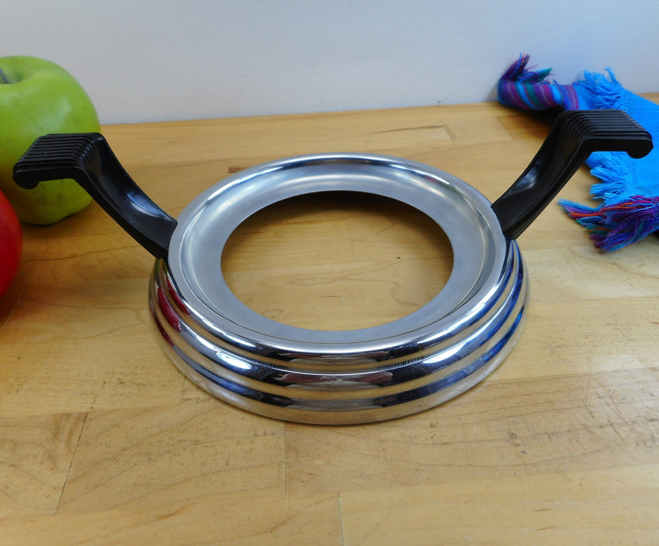 Chrome Beehive Vacuum Trivet Black Bakelite Handles - Teapot Coffee Po ...