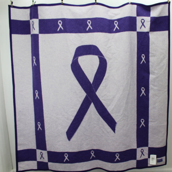 Pendleton New With Tags Wool Cotton Blanket Purple Ribbon Domestic Vio ...