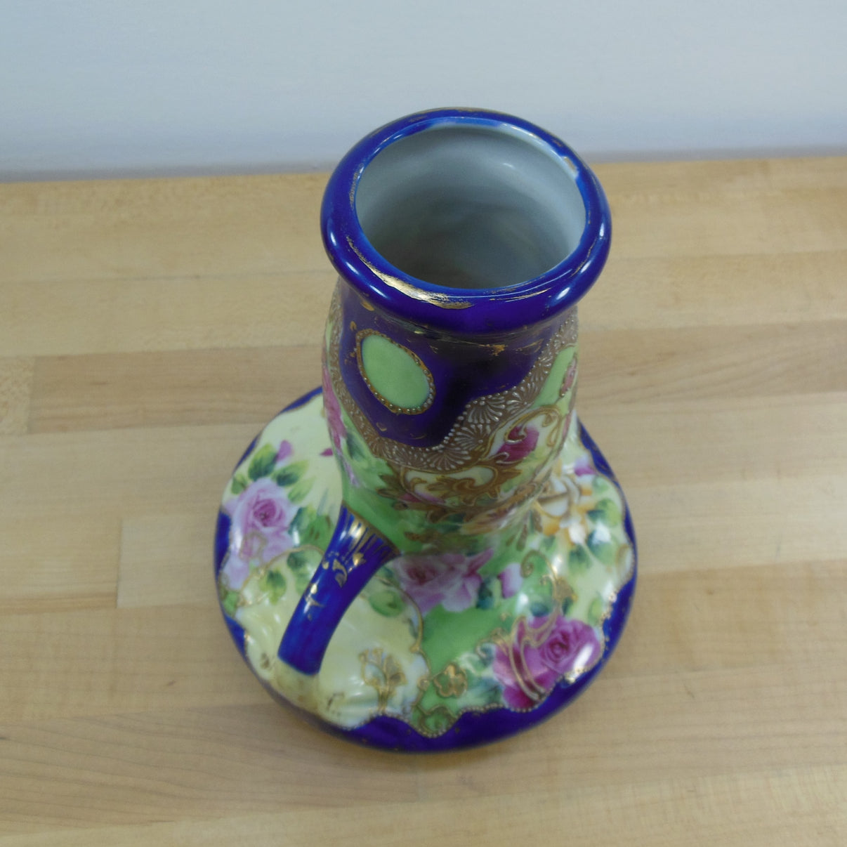 Morimura Gumi Nippon Antique Vase Roses Moriage 1/4" Maple Leaf – Olde ...